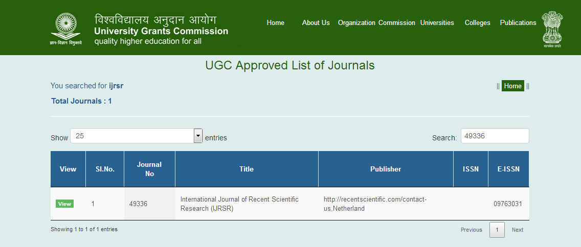 Approved by UGC | IJRSR Journal-UGC guidelines journal
